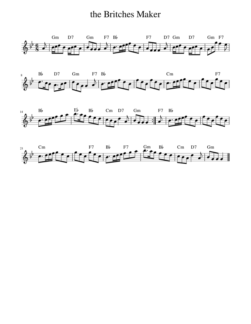 the Britches Maker Sheet music for Piano (Solo) | Musescore.com