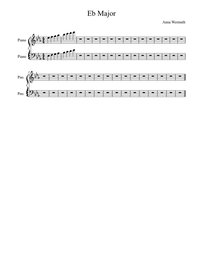 Eb Major Sheet music for Piano (Piano Duo) | Musescore.com