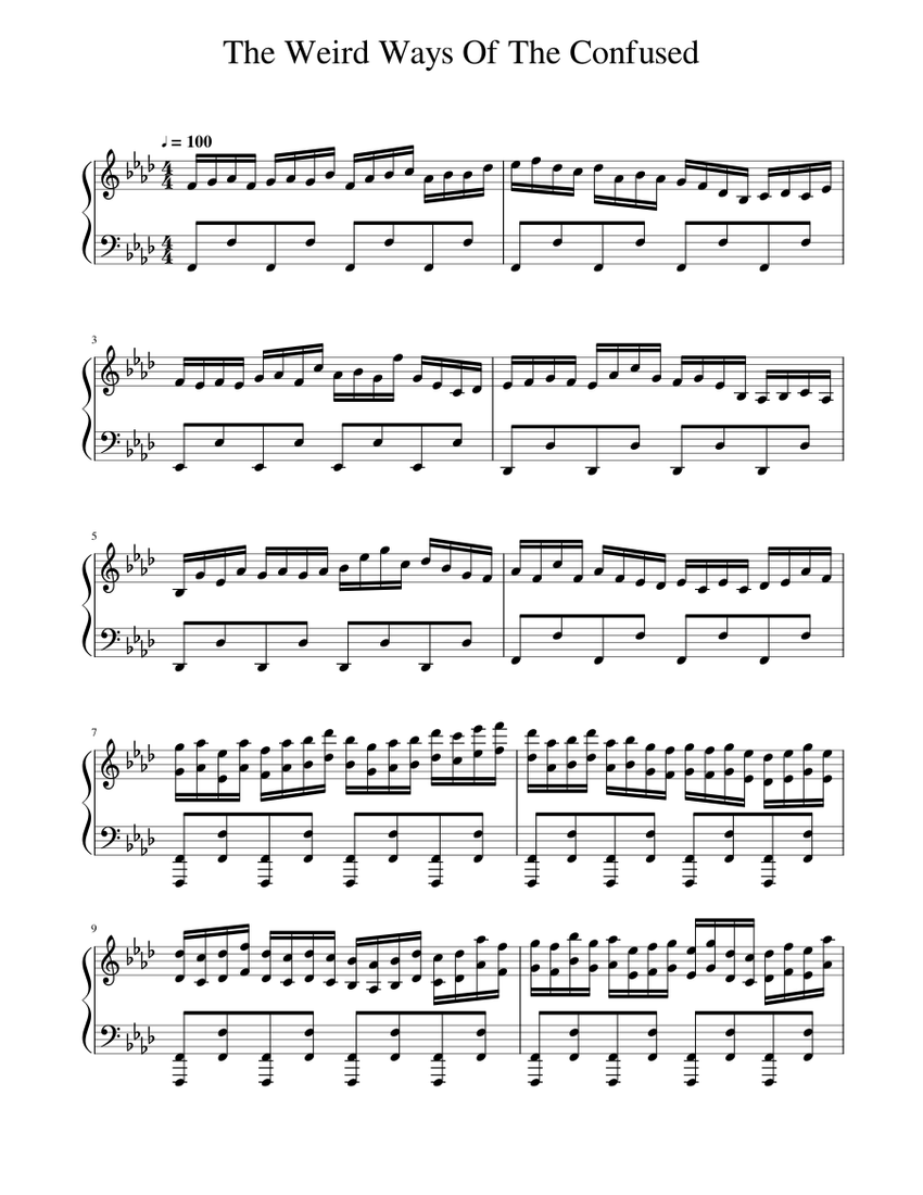 The Weird Ways Of The Confused Sheet music for Piano (Solo) | Musescore.com