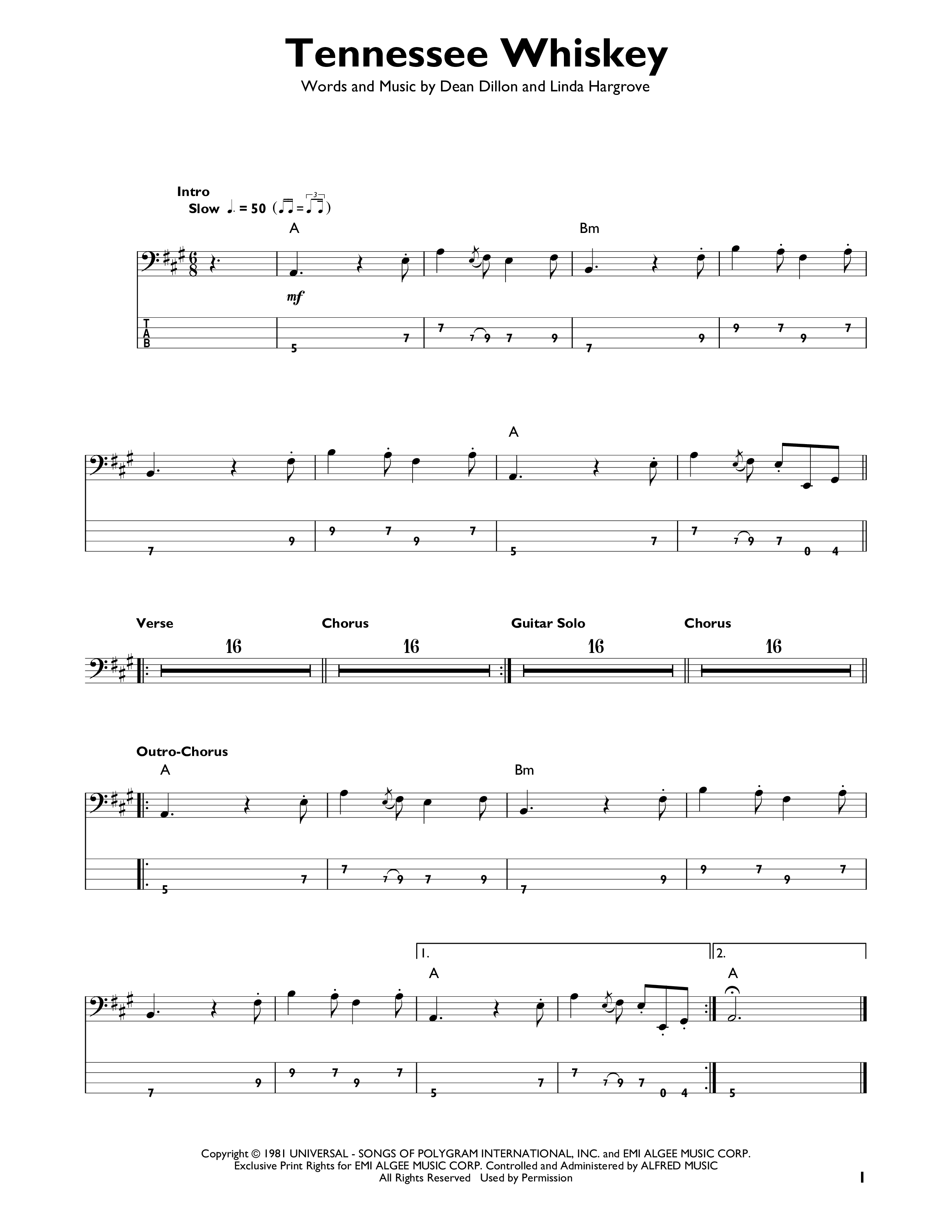 Play Official version of Tennessee whiskey Sheet Music by Chris ...