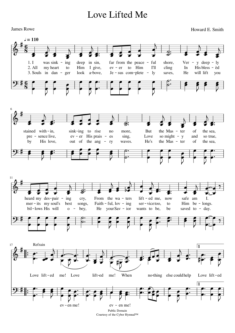 Love Lifted Me Sheet music for Piano (Piano Duo) | Musescore.com