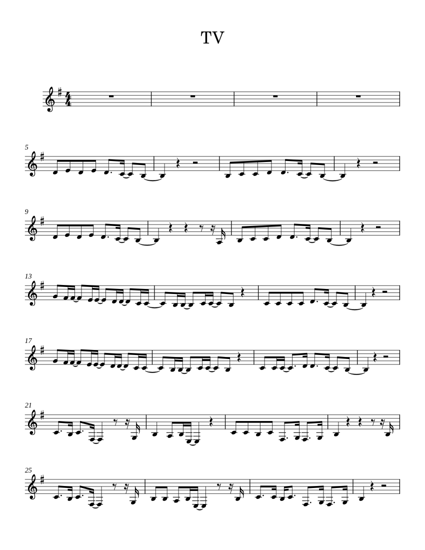 TV – Billie Eilish clarinet Sheet Music for Flute (Solo) | MuseScore.com