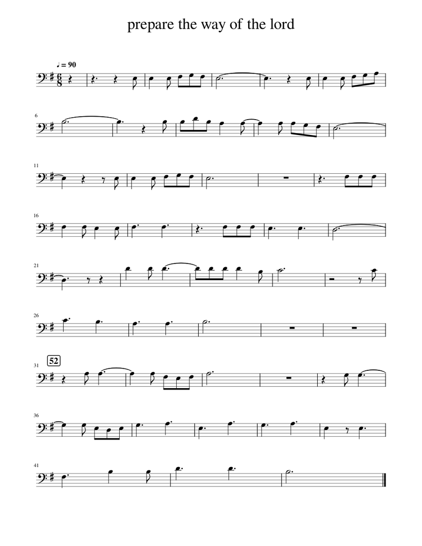 Prepare the Way of the Lord - Tenor Sheet music for Piano (Solo ...