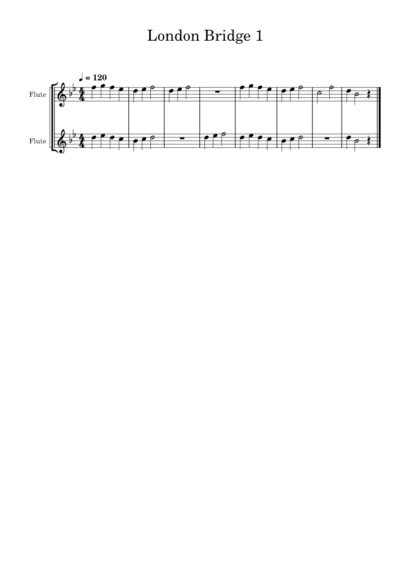 London bridge – Misc Traditional London_Bridge_1 Sheet music for Flute ...