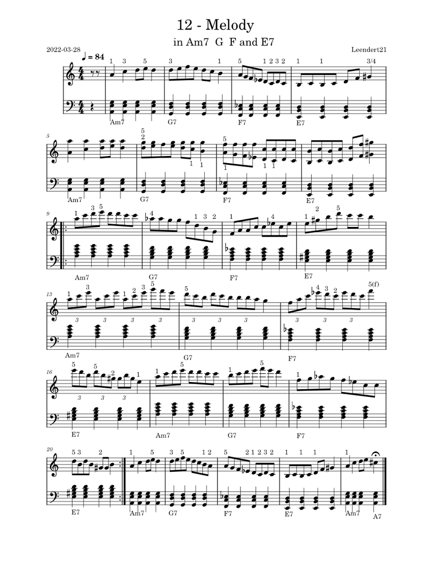 12 - Melody - piano tutorial