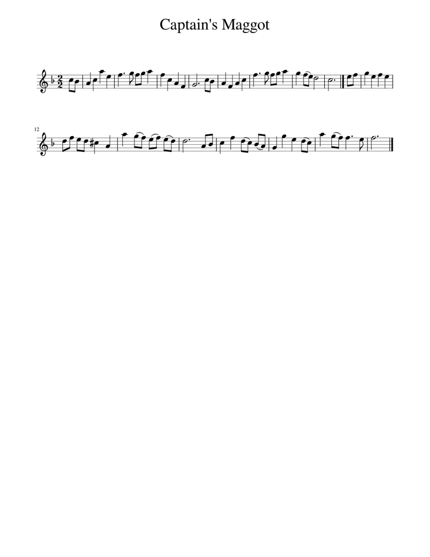 Captain's Maggot Sheet music for Piano (Solo) | Musescore.com
