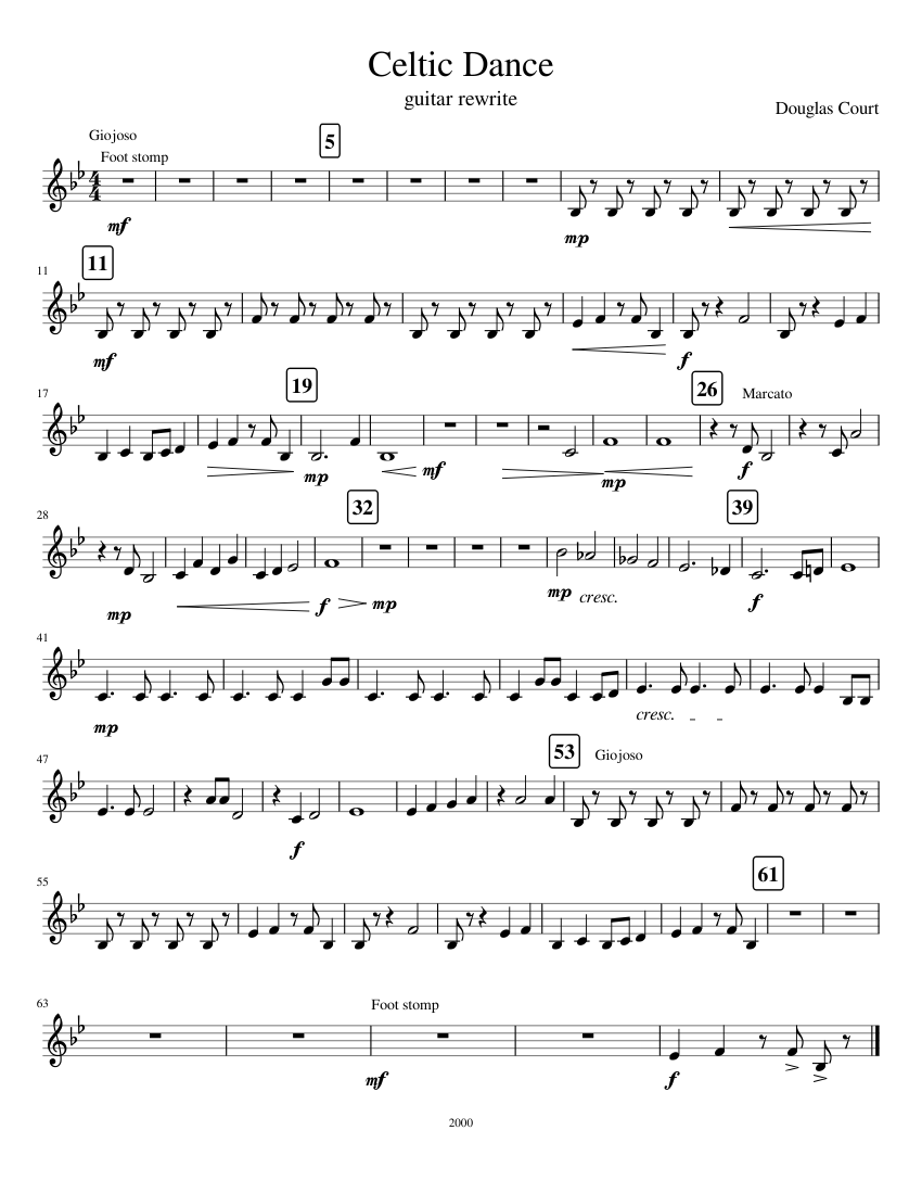 Celtic Dance Sheet music for Piano (Solo) | Download and print in PDF ...