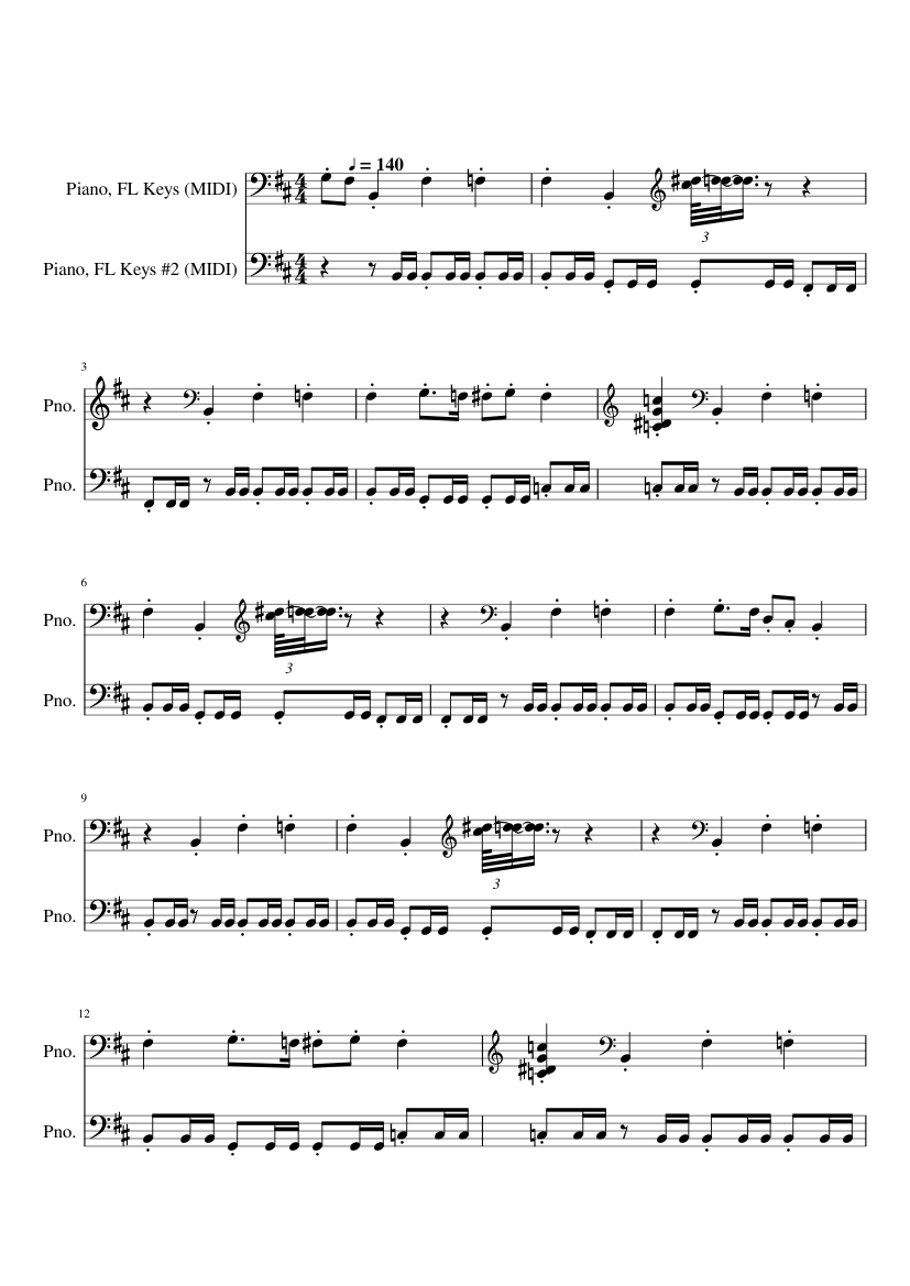 Clutterfunk - Waterflame Sheet music for Piano (Piano Duo) | Musescore.com