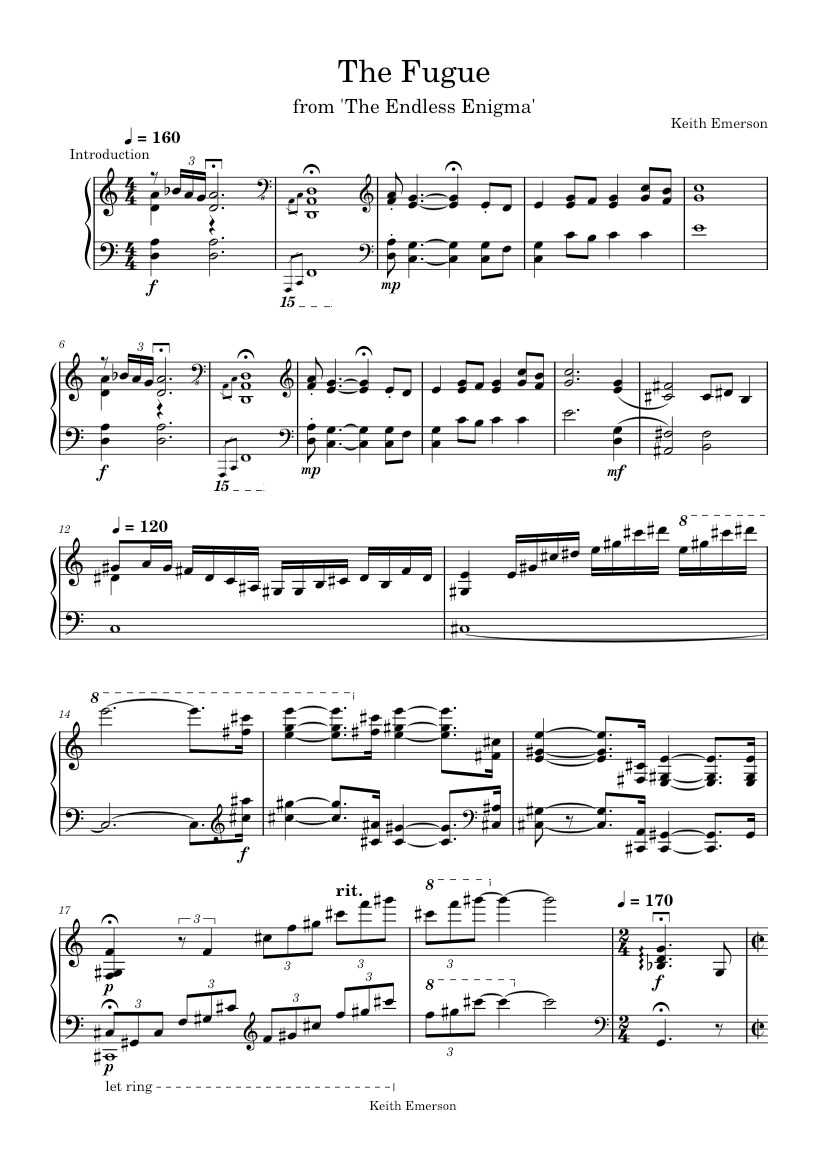 The Fugue Sheet Music for Piano (Solo) | MuseScore.com