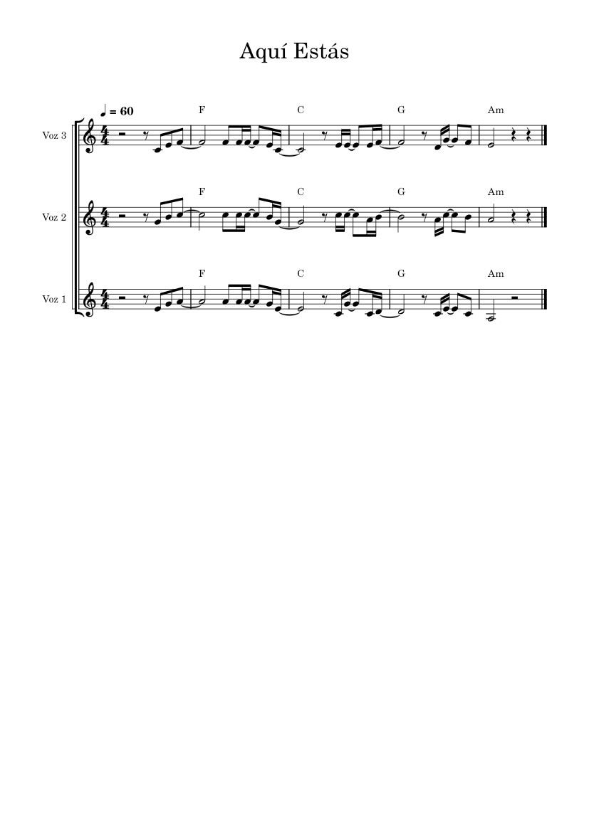 Way maker aqui estas – way maker Aqui estas – 3 voces Sheet Music with Chords for Vocals (Choral ...