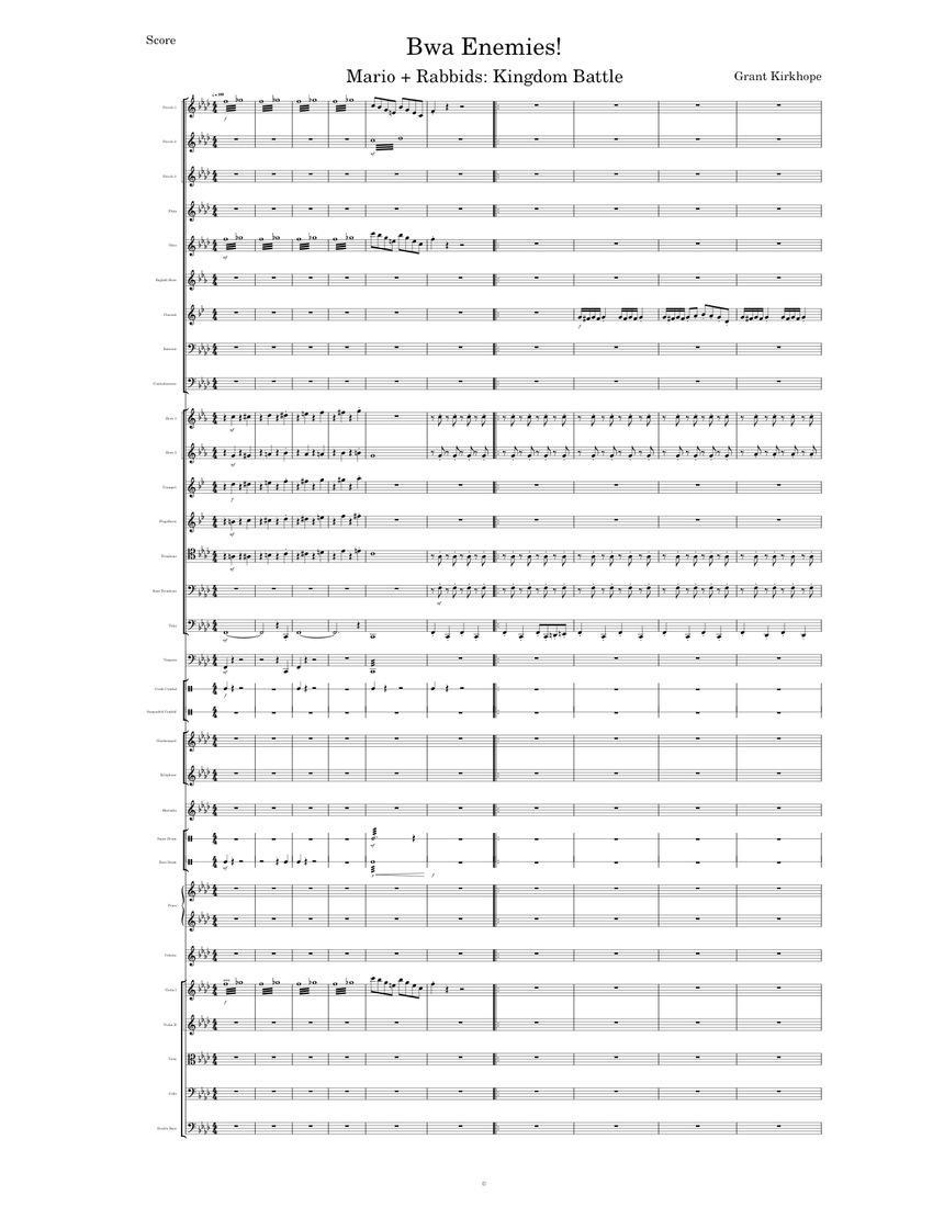 Bwa Enemies! (Mario + Rabbids: Kingdom Battle) - Transcribed Score ...