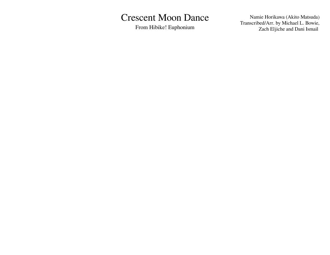 Crescent Moon Dance from Hibike! Euphonium v1.1 | Last updated 03/07 ...