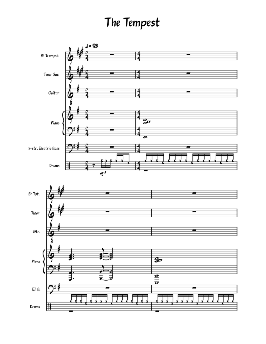 The Tempest FFXIV Shadowbringers Sheet music for Piano, Saxophone tenor ...