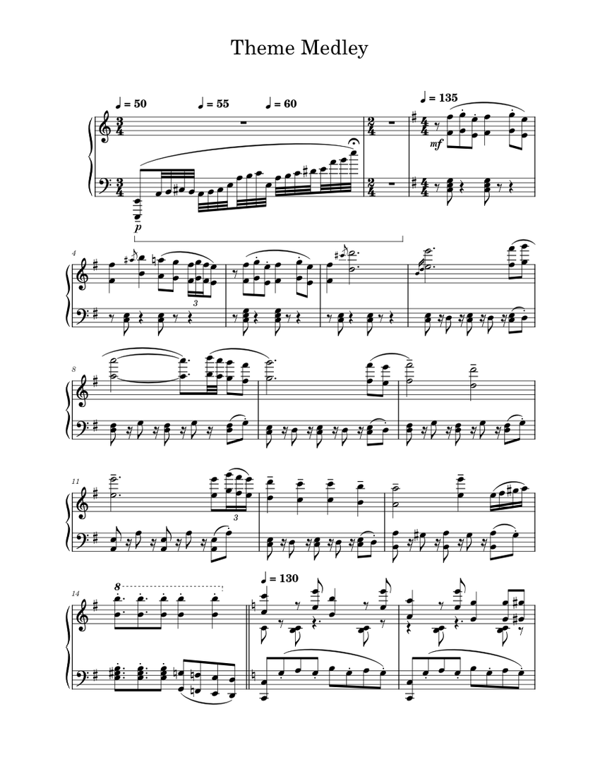 Bard's Adventure – Yu-Peng Chen Theme Medley - piano tutorial