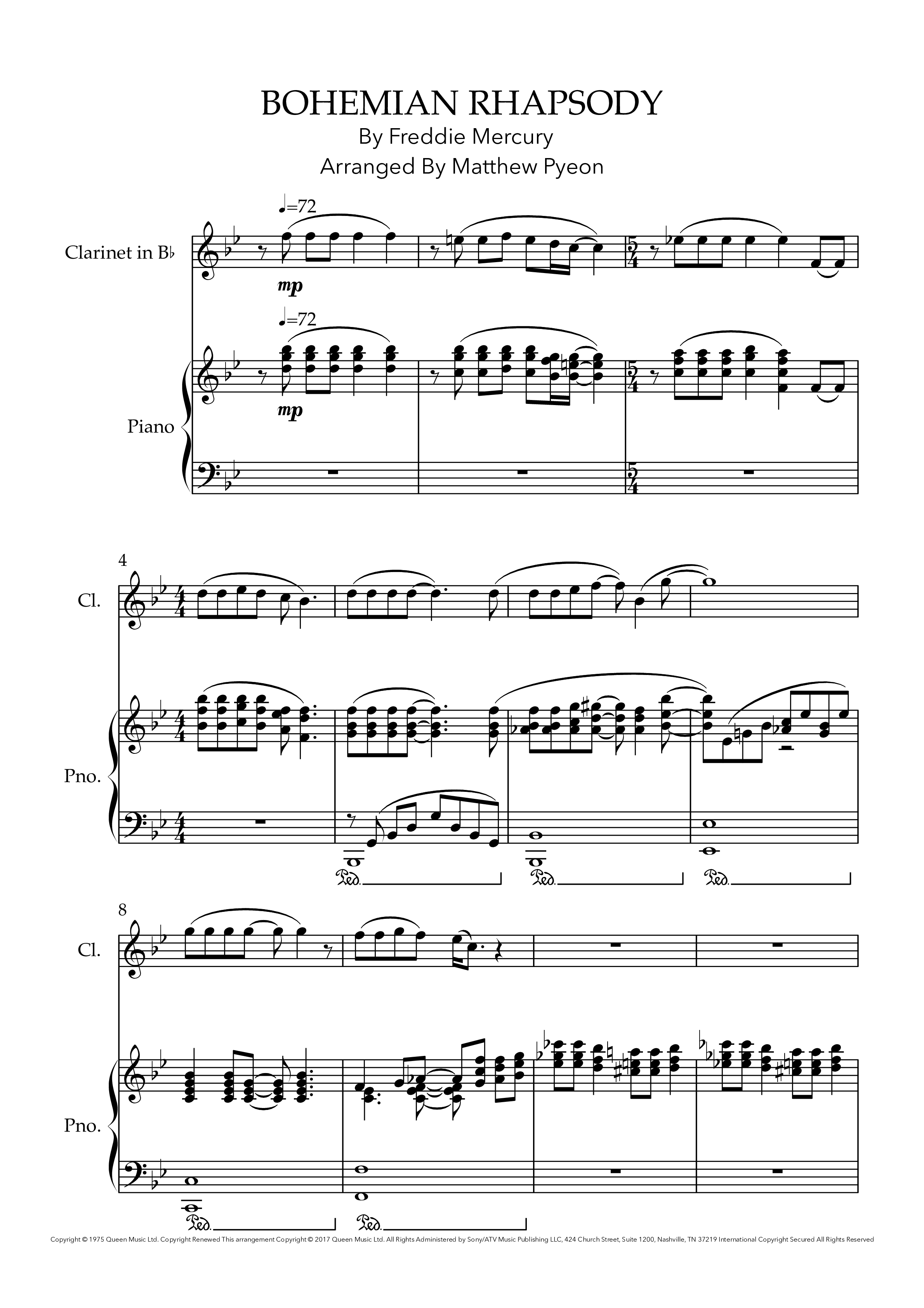 Play Official version of Bohemian rhapsody Sheet Music by Queen for ...