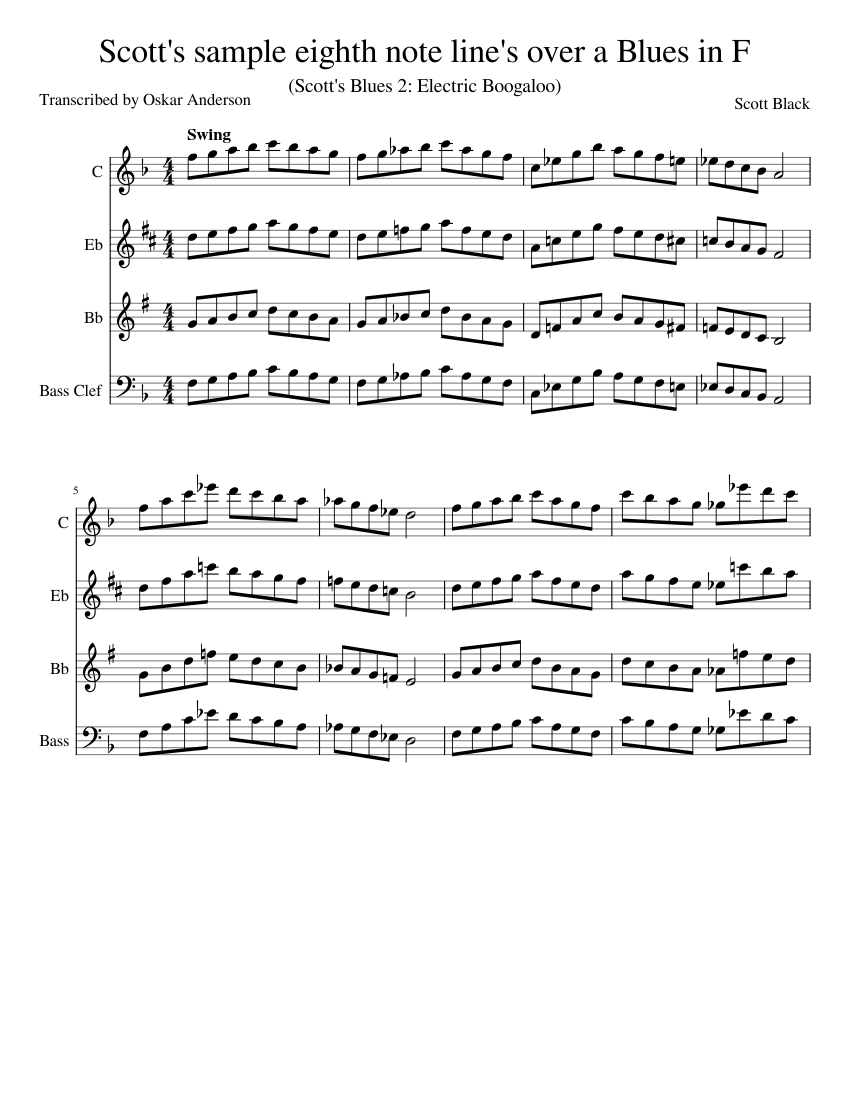 Scott's_sample_eighth_note_line's_over_a_Blues_in_F Sheet music for ...