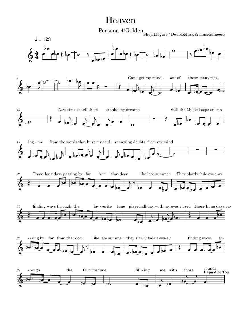 Heaven – Shoji Meguro Heaven - Persona 4/Persona 4 Golden Trumpet Solo ...