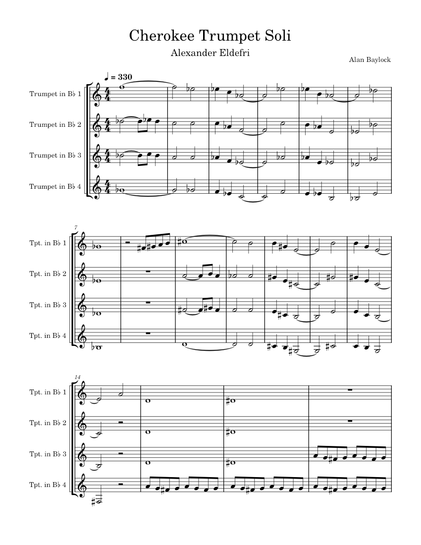 Cherokee Arr. by Alan Baylock – Charlie Parker Cherokee Arr. by Alan ...