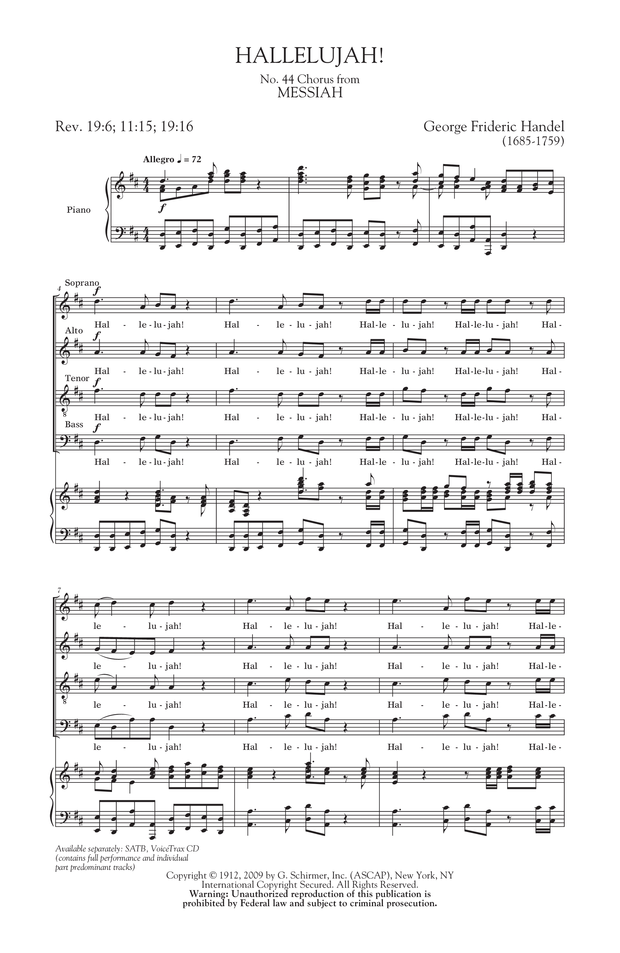 Play Official version of Hallelujah Chorus sheet music by Georg ...