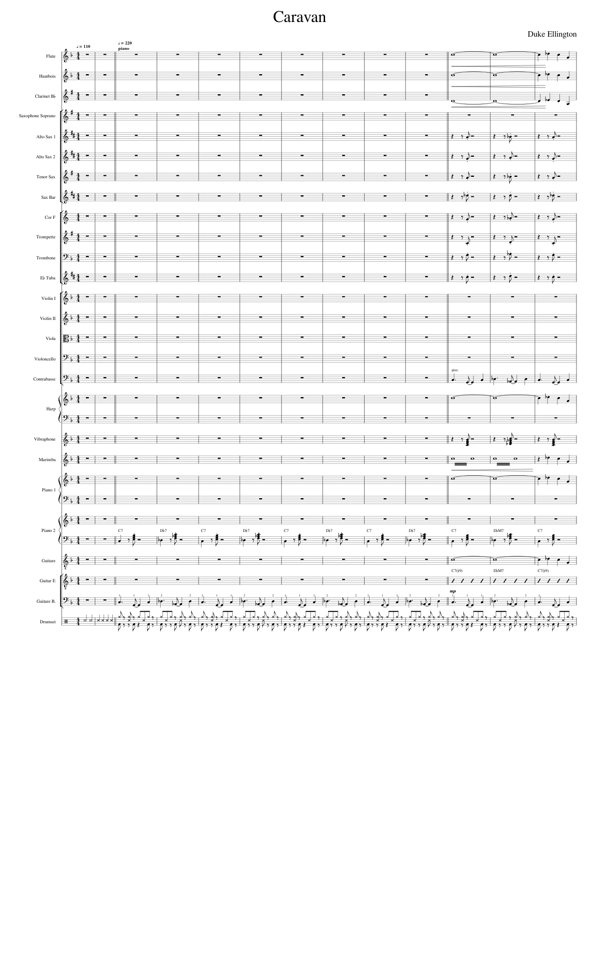 Caravan Sheet Music for Piano, Trombone, Tuba, Flute & more instruments ...