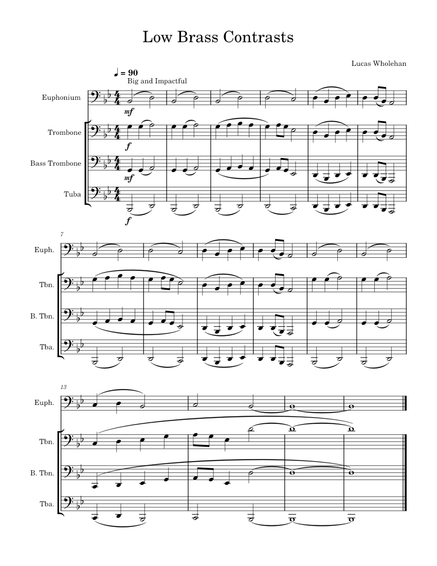 Sakura sakura – Misc Traditional Low Brass Contrasts Sheet music for ...