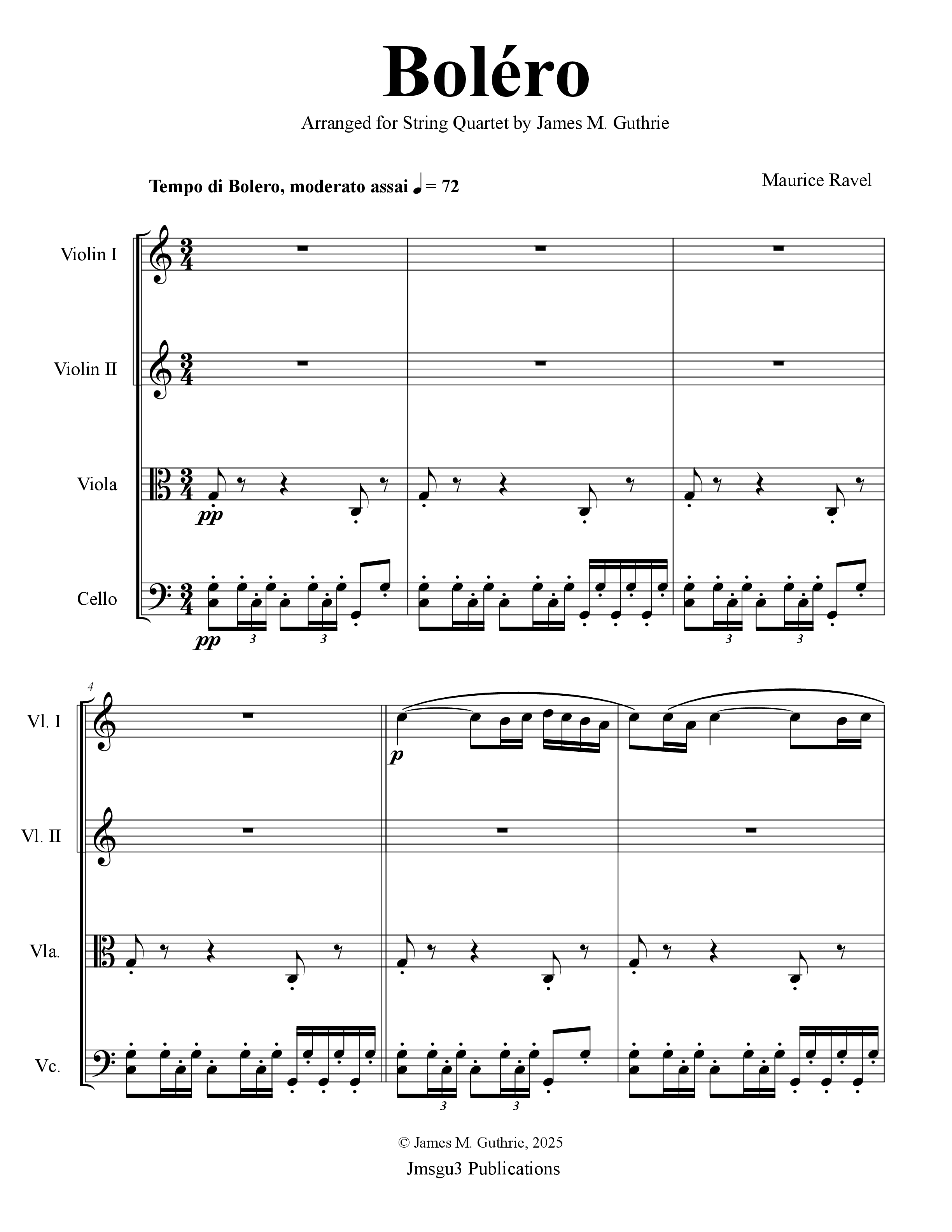 Play Official version of Bolero Sheet Music by Maurice Ravel ...