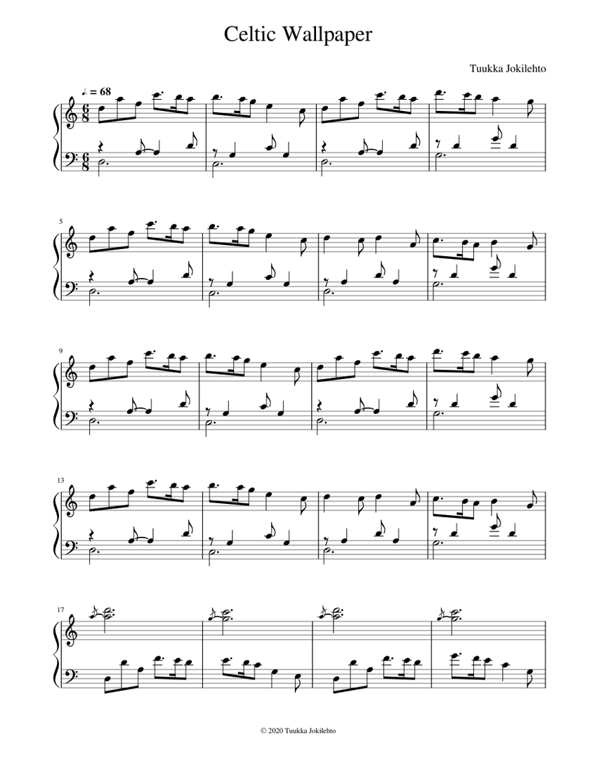 Celtic Wallpaper Sheet music for Piano (Solo) Easy | Musescore.com