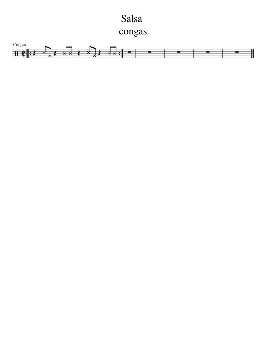 Salsa congas Sheet music for Drum group (Solo) | Musescore.com