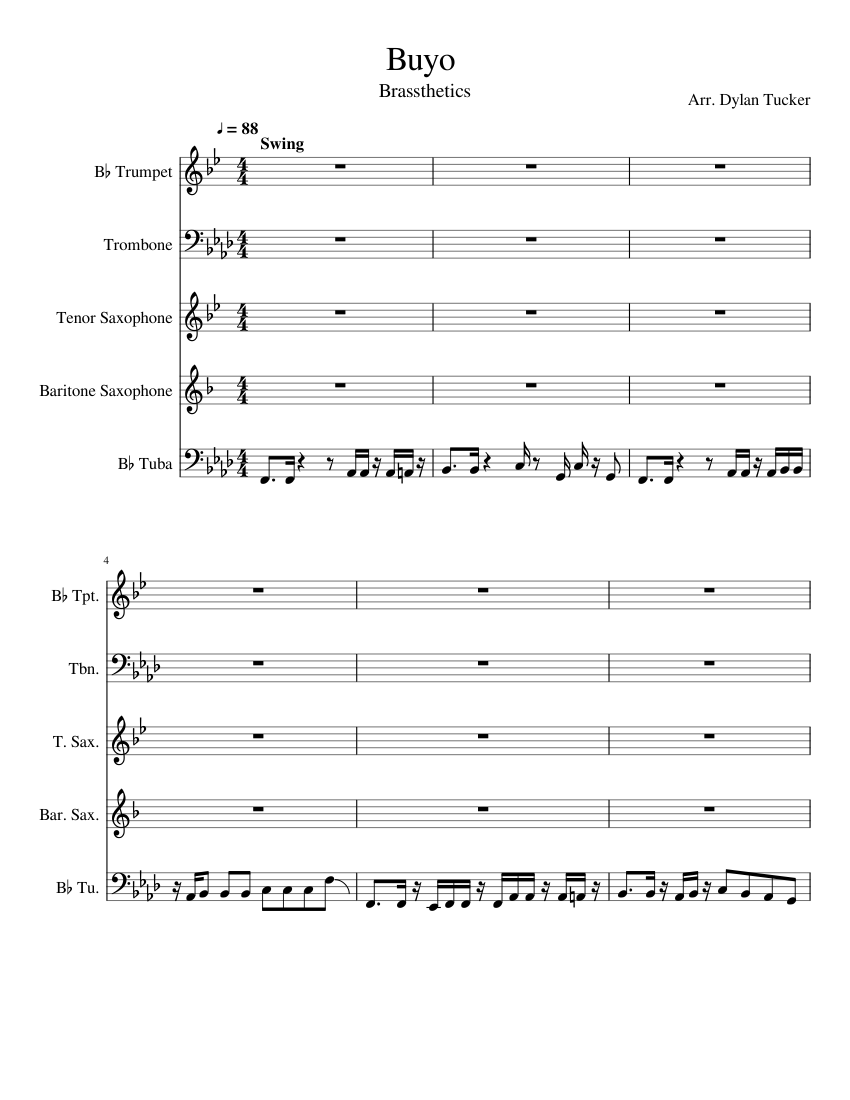 Buyo - Lucky Chops Sheet Music with Chords for Trombone, Tuba ...
