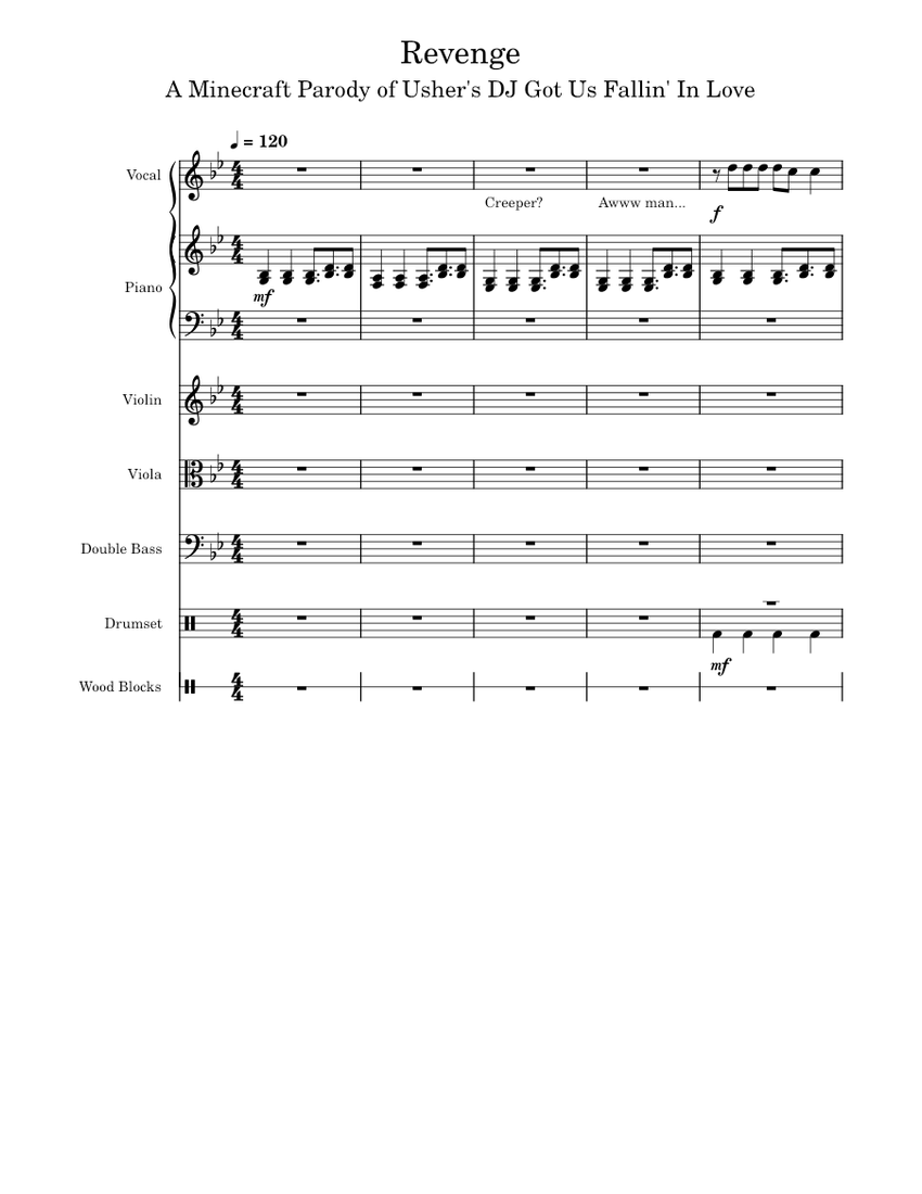 "Revenge" by CaptainSparklez & TryHardNinja Sheet music for Piano ...
