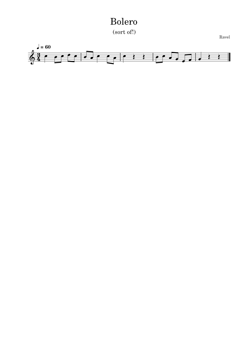 Bolero – Maurice Ravel Bolero Sheet music for Flute (Solo) | Musescore.com