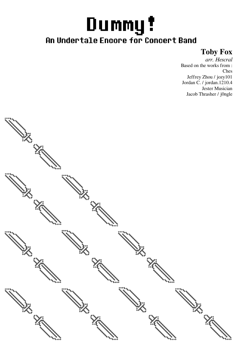 Dummy ! - An Undertale encore for Concert Band Sheet Music for Trombone ...