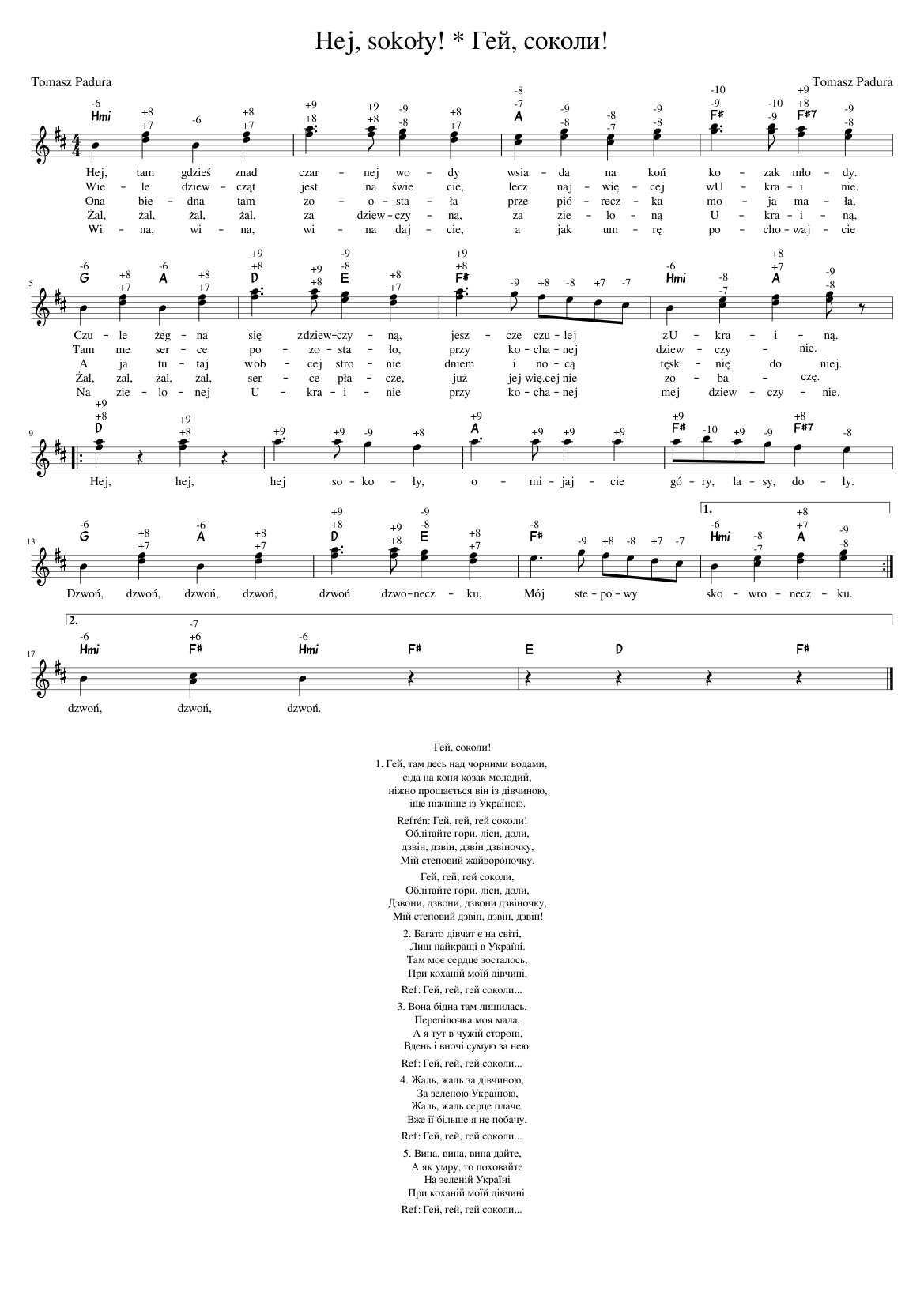 Hej,_sokoly!___Гей,_соколи! Sheet music for Piano (Solo) | Musescore.com