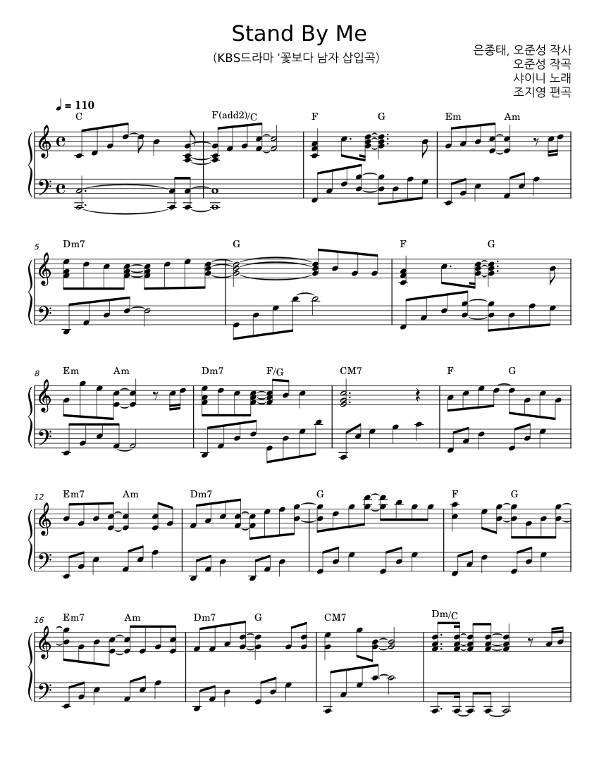 Stand By Me - SHINee Sheet music for Piano (Piano Duo) | Musescore.com