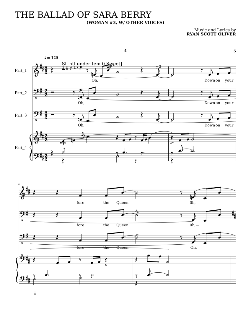 The ballad of sara berry – Ryan Scott Oliver The Ballad of Sara Barry ...