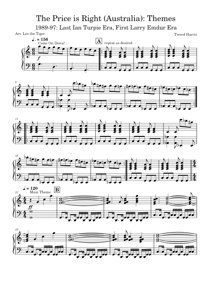 The Price is Right (Australia): 1989-97 Come on Down/Theme Cues ...