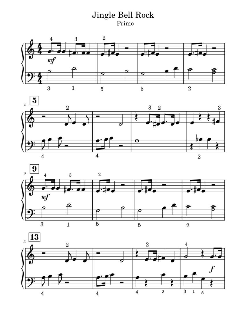 Jingle Bell Rock Sheet music for Piano (Solo) | Musescore.com