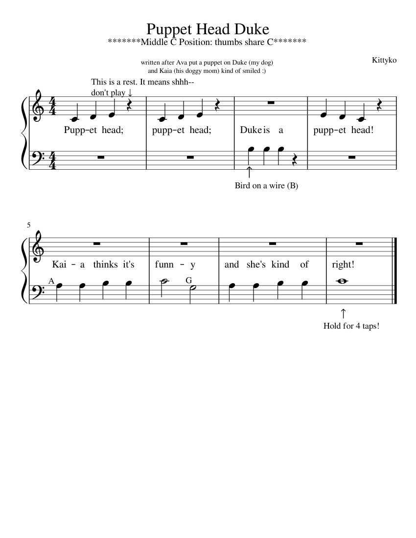 Puppet Head Duke Sheet music for Piano (Solo) | Musescore.com