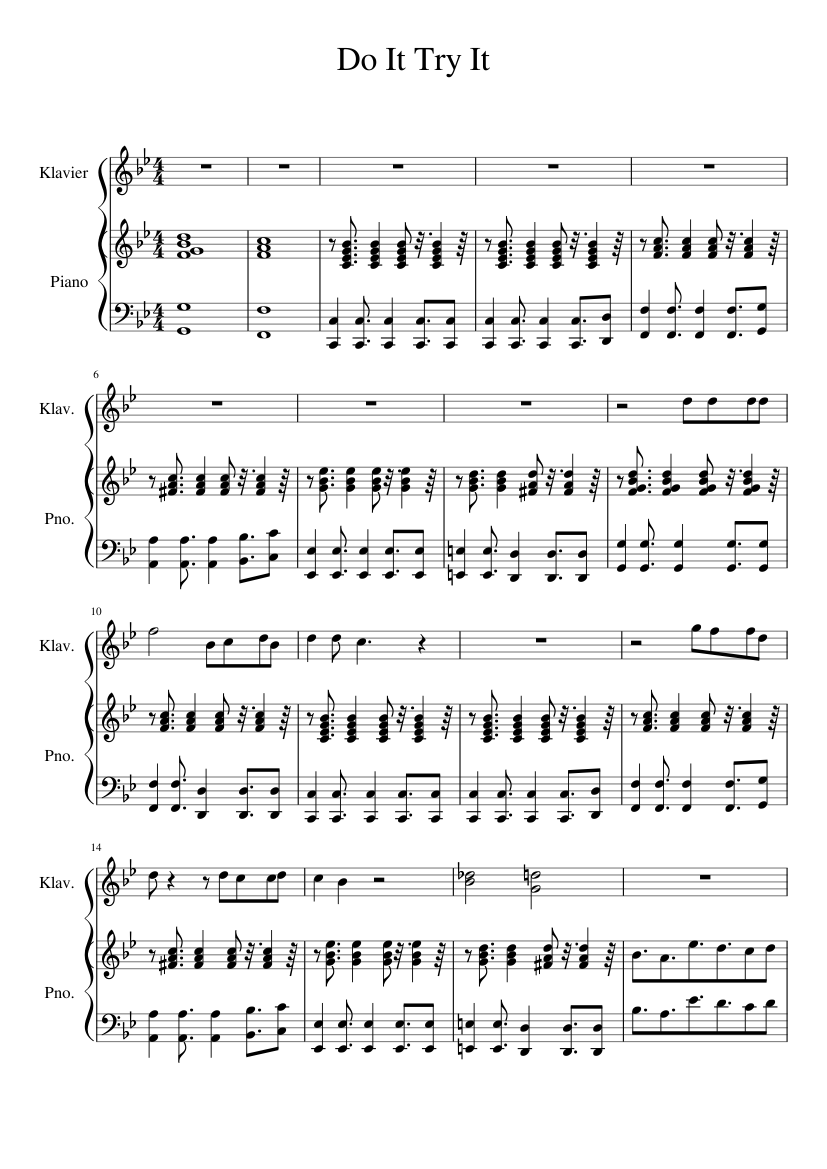 Do It Try It - M83 Sheet music for Piano (Piano Duo) | Musescore.com