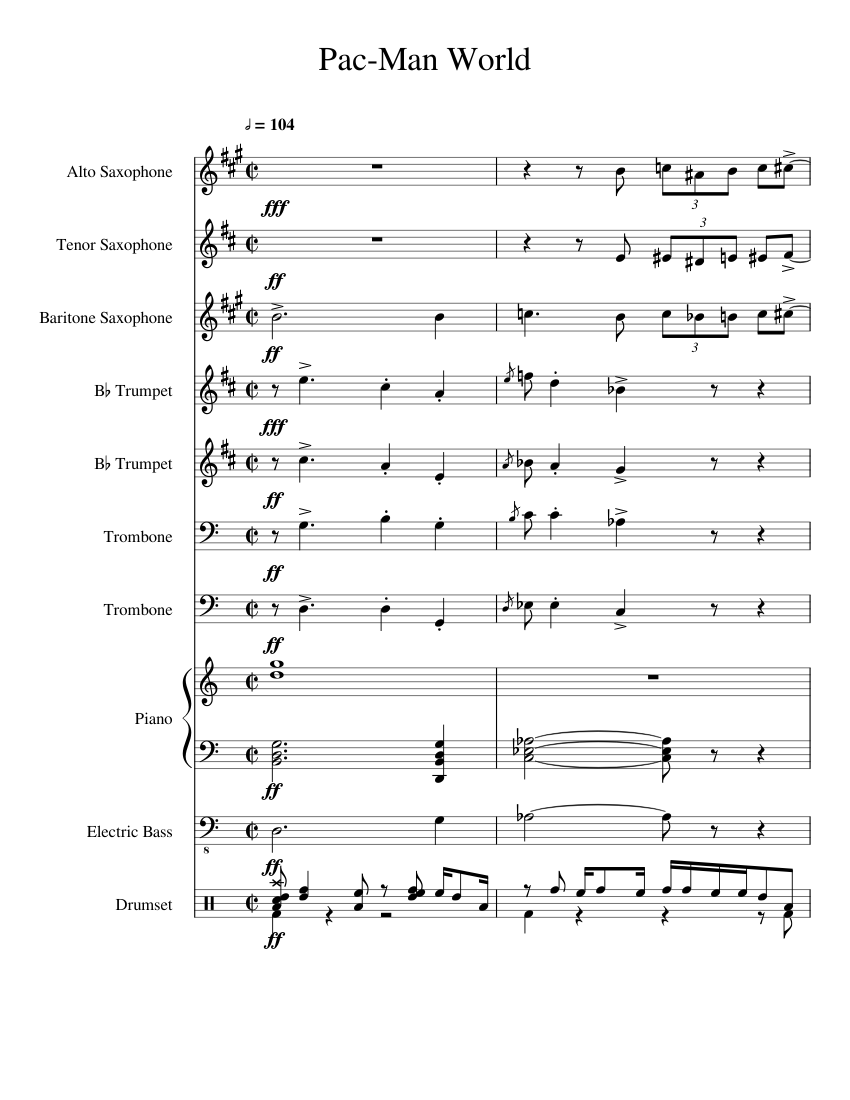 Pac-Man World - OUTDATED PLEASE READ DESCRIPTION Sheet music for Piano ...