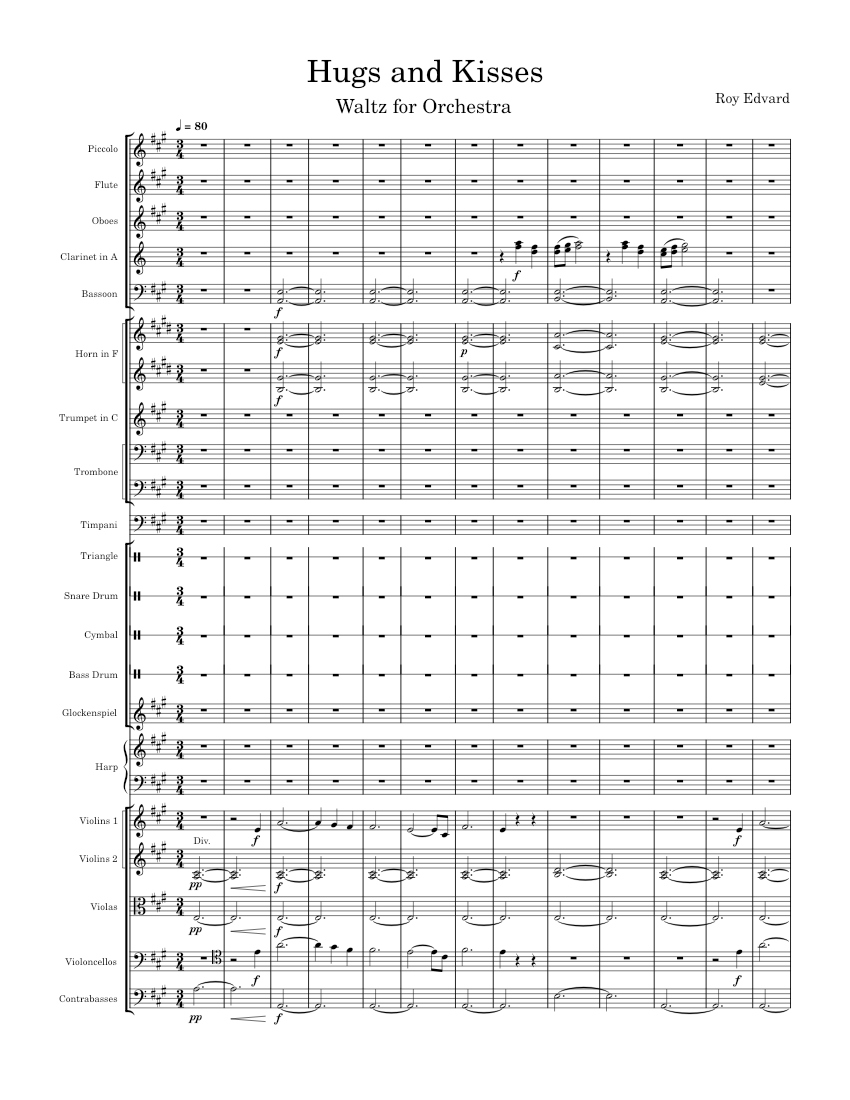 Hugs and Kisses Sheet music for Trombone, Flute, Oboe, Bassoon & more ...