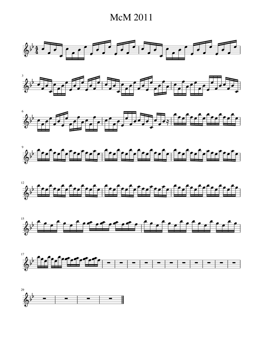McM 2011 Opener For Marimba Sheet music for Marimba (Solo) | Musescore.com