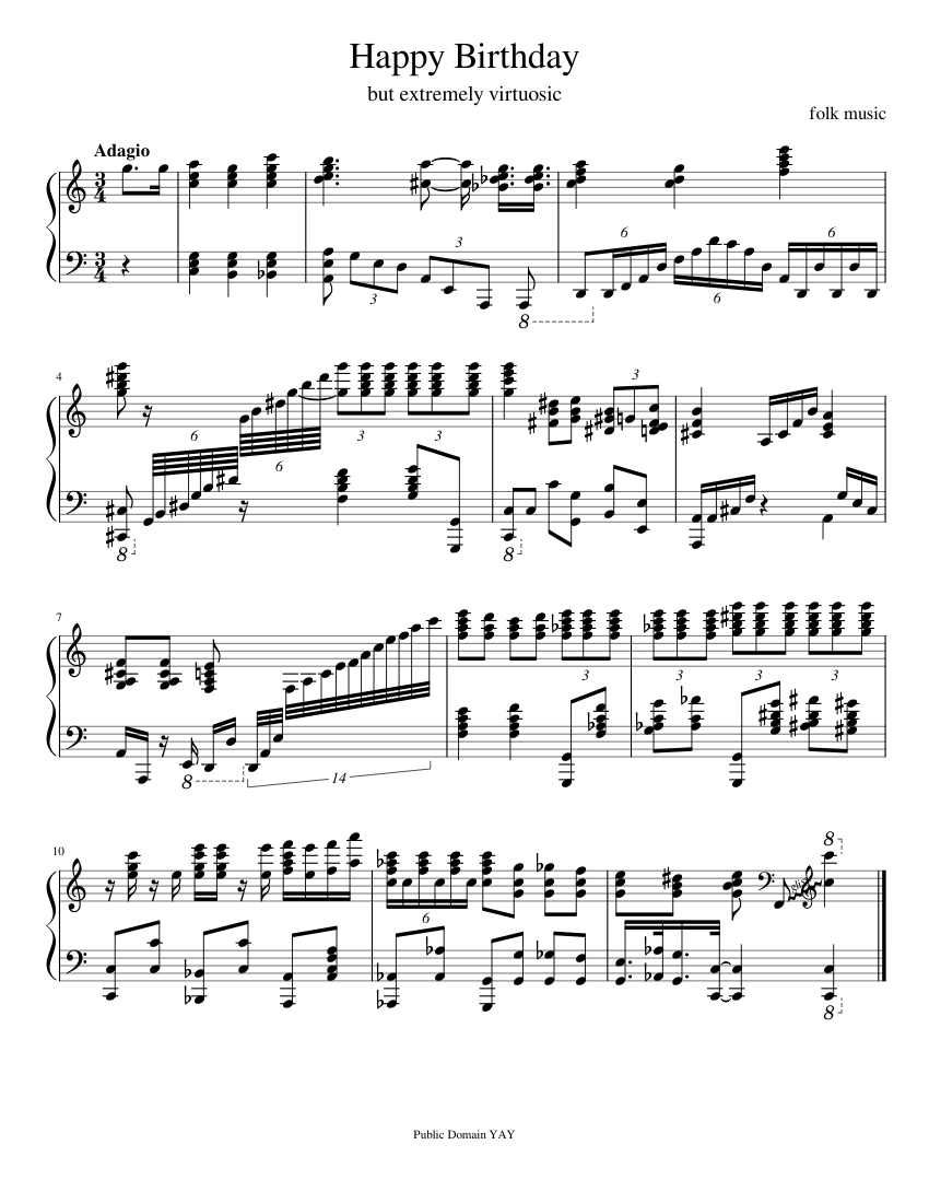 Happy Birthday Sheet music for Piano (Solo) | Musescore.com