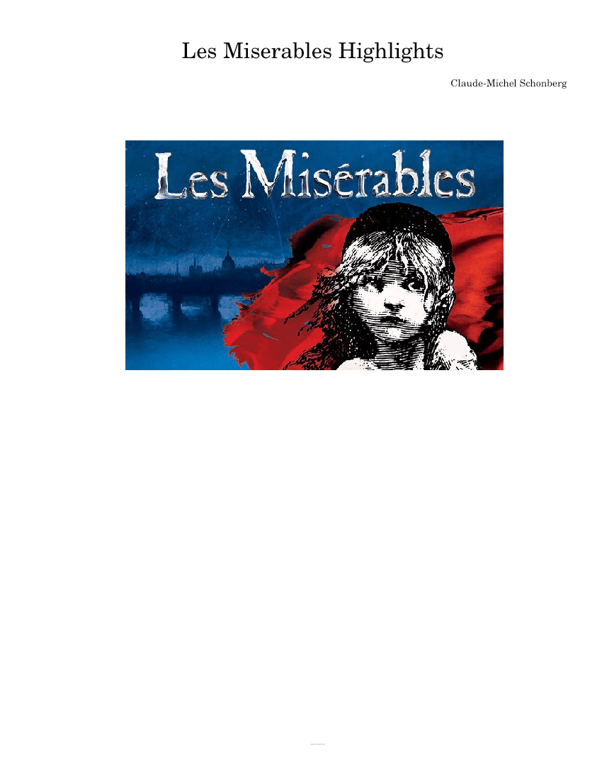 Les Miserables Highlights – Claude-Michel Schonberg Sheet music for ...