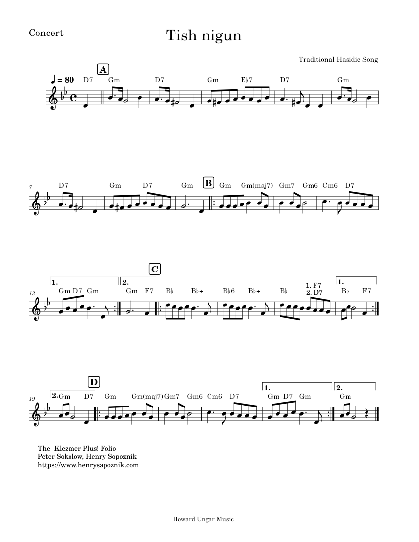 Tish_nigun Sheet music for Clarinet in b-flat (Solo) | Musescore.com