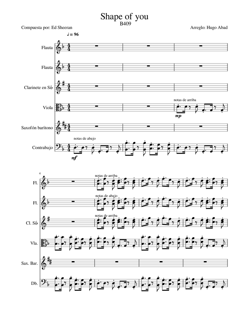 Shape of you Sheet music for Viola (Solo) | Musescore.com