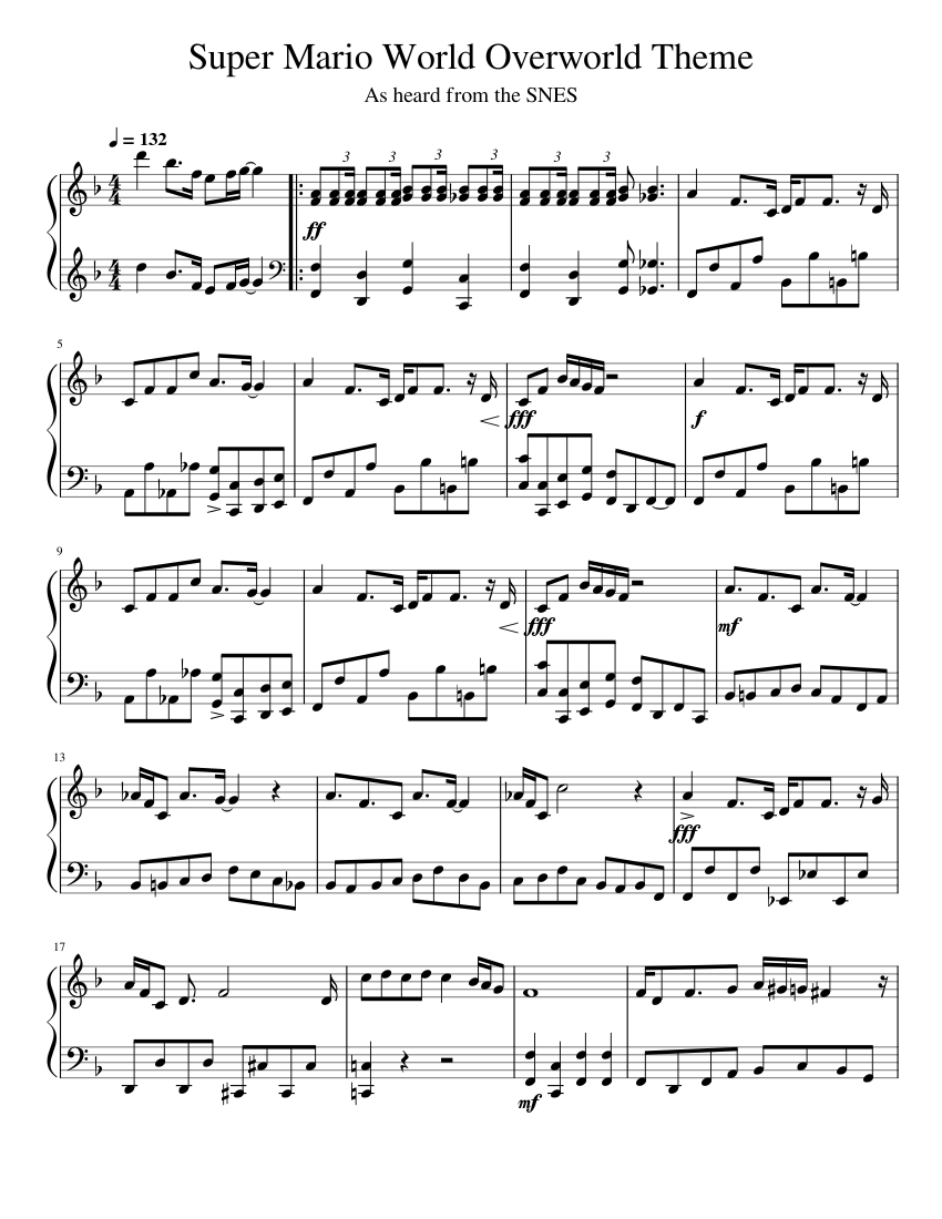 Super Mario World Overworld Theme – nintendo Super Mario World ...