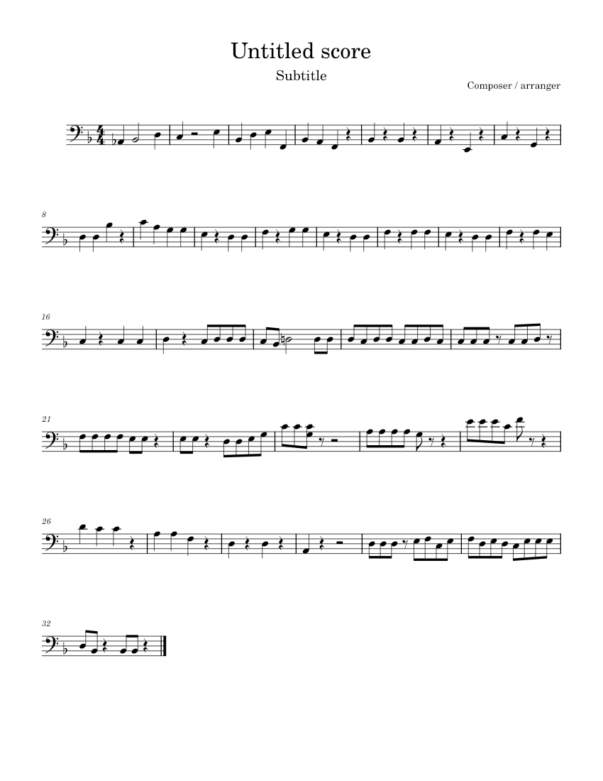 tronebone random solo Sheet music for Trombone (Solo) | Musescore.com