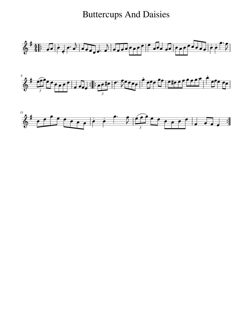 Buttercups And Daisies Sheet music for Piano (Solo) | Musescore.com
