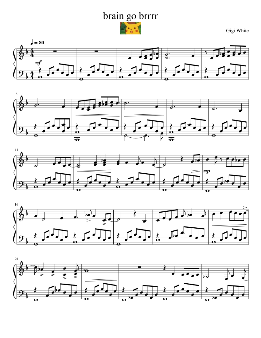 brain go brrrr - piano tutorial